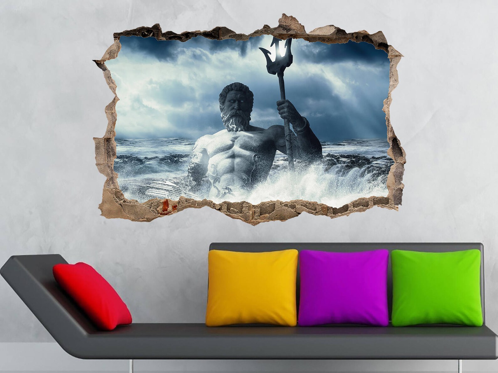 Poseidon God of the Sea Wall Sticker Poseidon Print Poseidon - Etsy