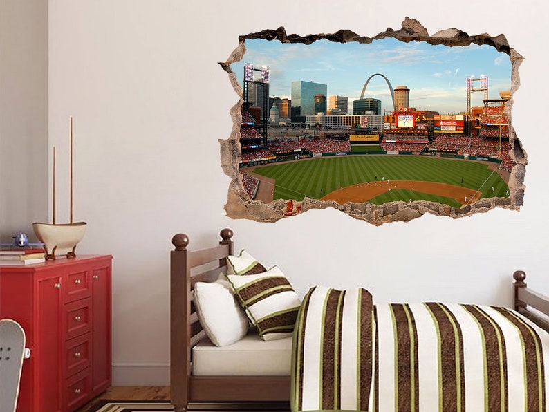 Busch Stadium Sticker Wall Crack Decal Stadium Decal Baseball - Etsy