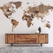 World Map Decal Vinyl World Map Printable Sticker Wood World - Etsy