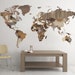 World Map Decal Vinyl World Map Printable Sticker Wood World - Etsy