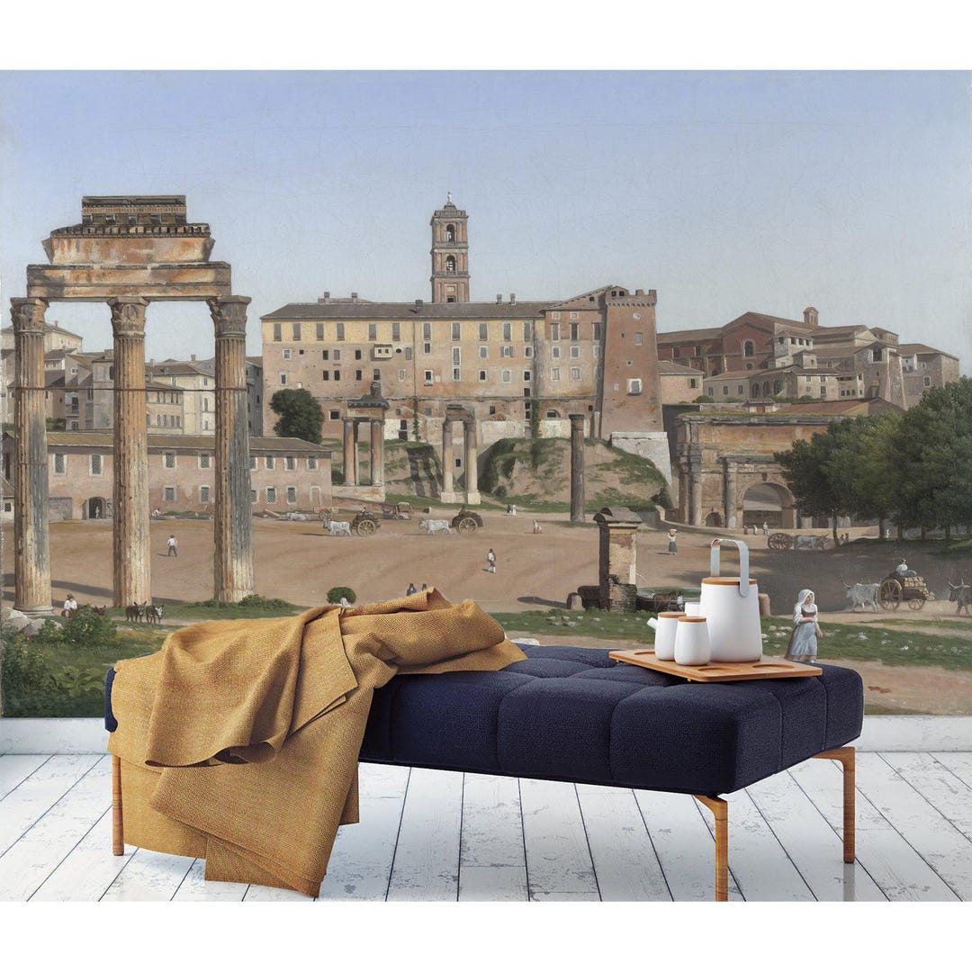 Ancient Rome Mural Wallpaper Roman Forum Ruins Italian Wallpaper Peel ...
