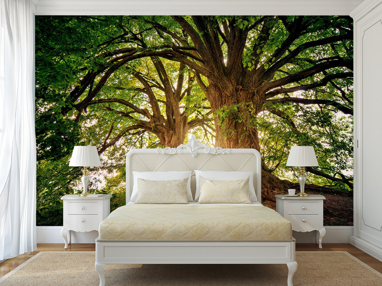 Large Trees Wall Mural Print Peel and Stick Self-adhesive Vinyl ...