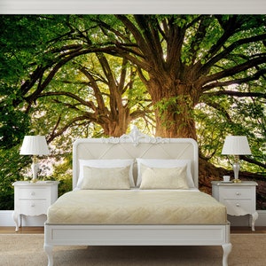 Large Trees Wall Mural Print Peel and Stick Self-adhesive Vinyl ...