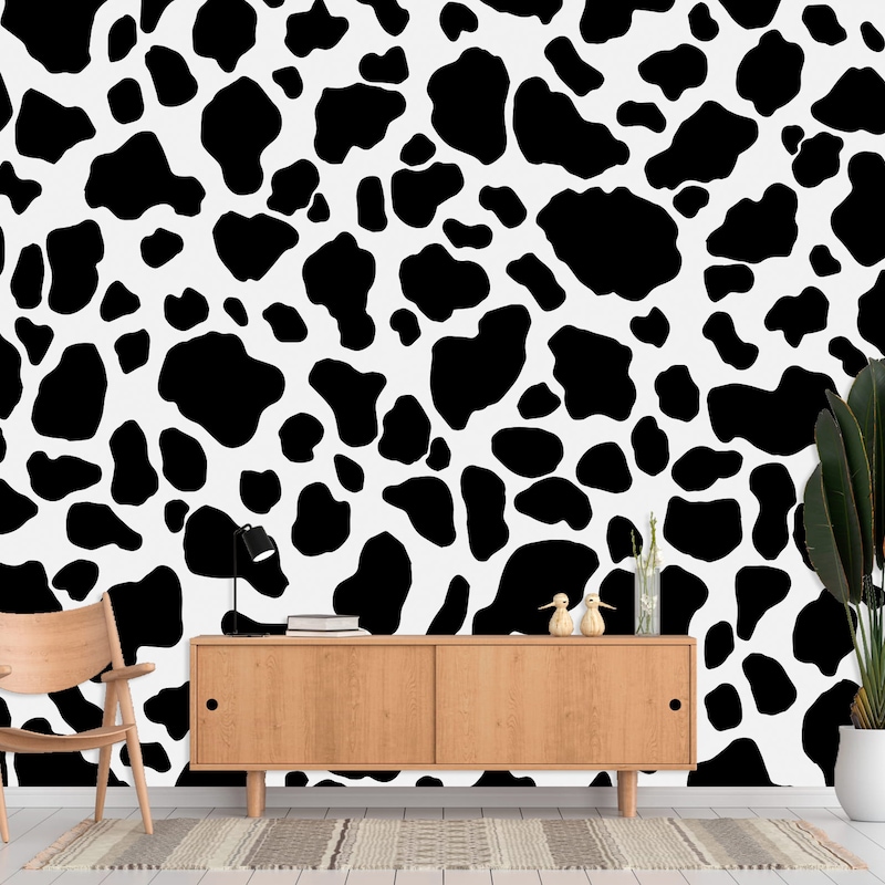 Cow Printed Wallpaper - Etsy