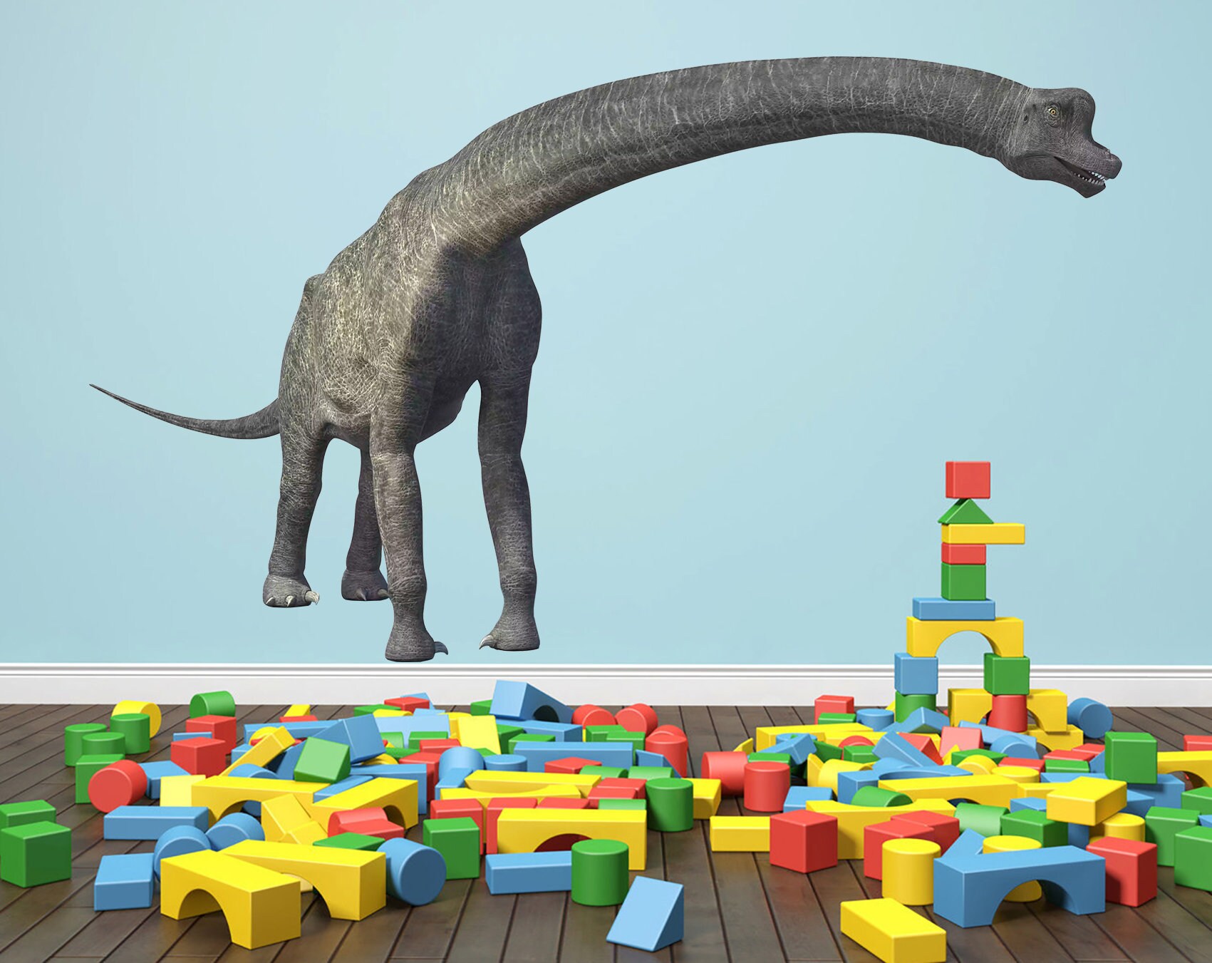 Brachiosaurus Dinosaur Wall Decal Playroom Wall Decor Nursery | Etsy