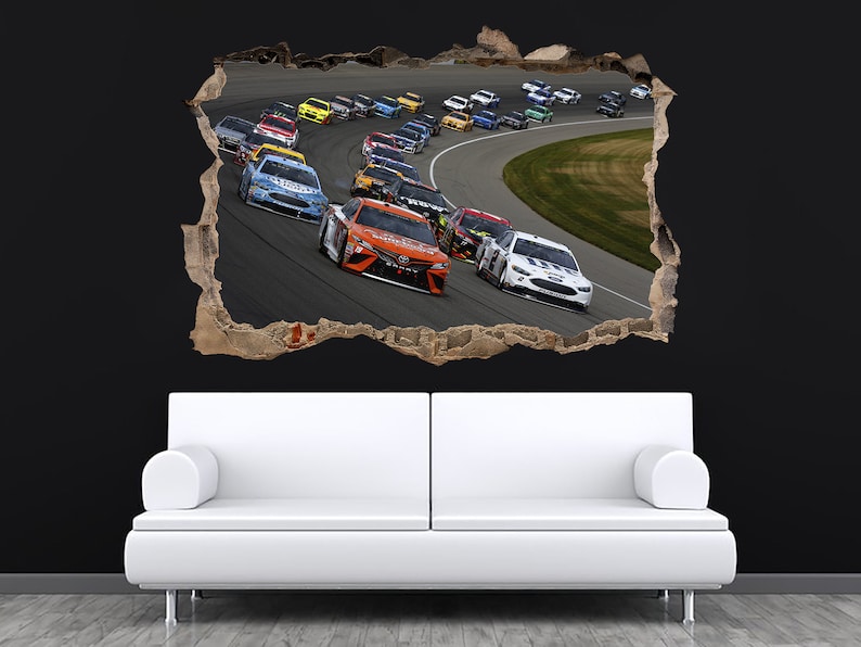 Nascar Racing Cars Wall Sticker Car Wall Decal Nascar Prints - Etsy