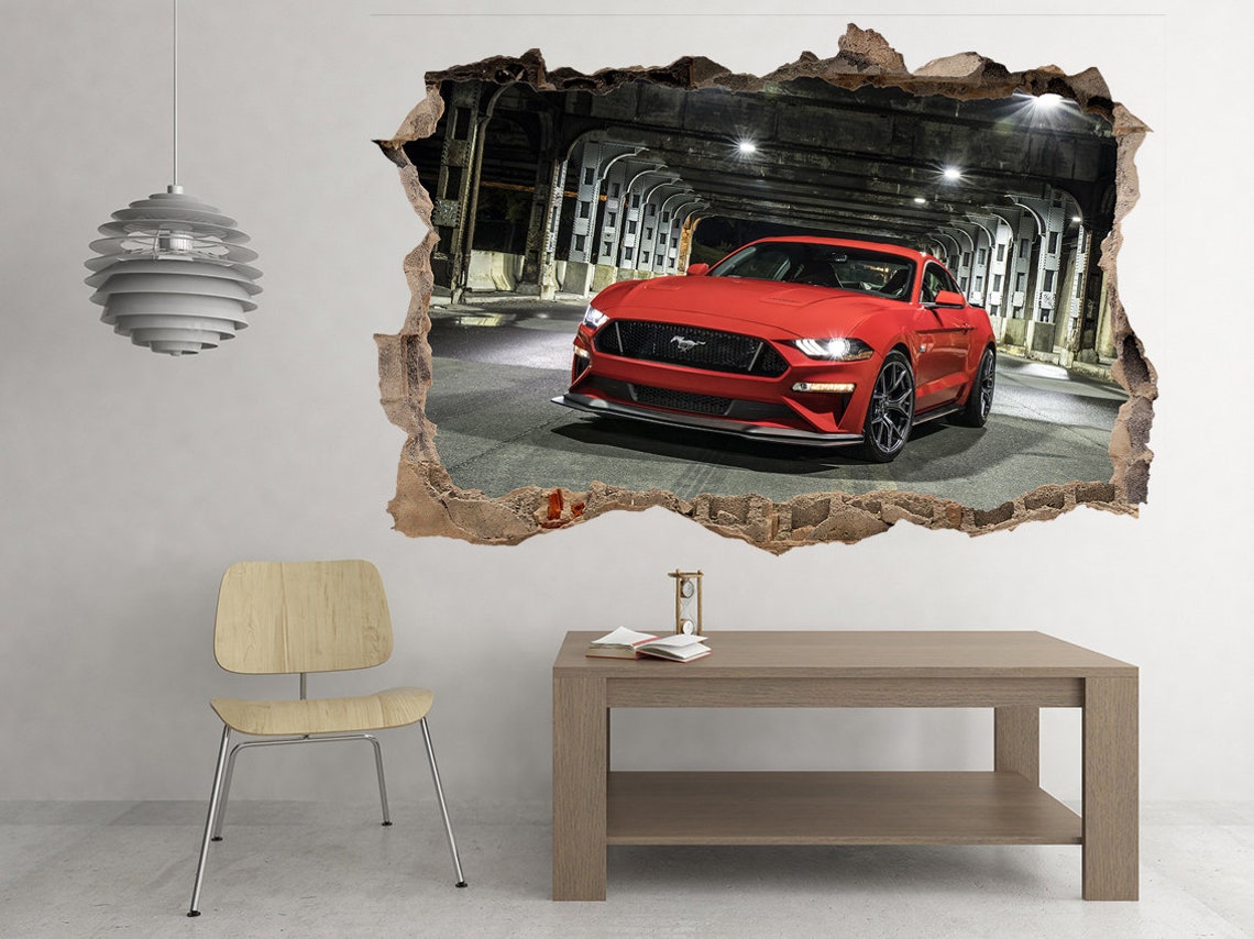 Ford Mustang Decal Ford Mustang Vinyl Sticker Ford Wall Decal | Etsy