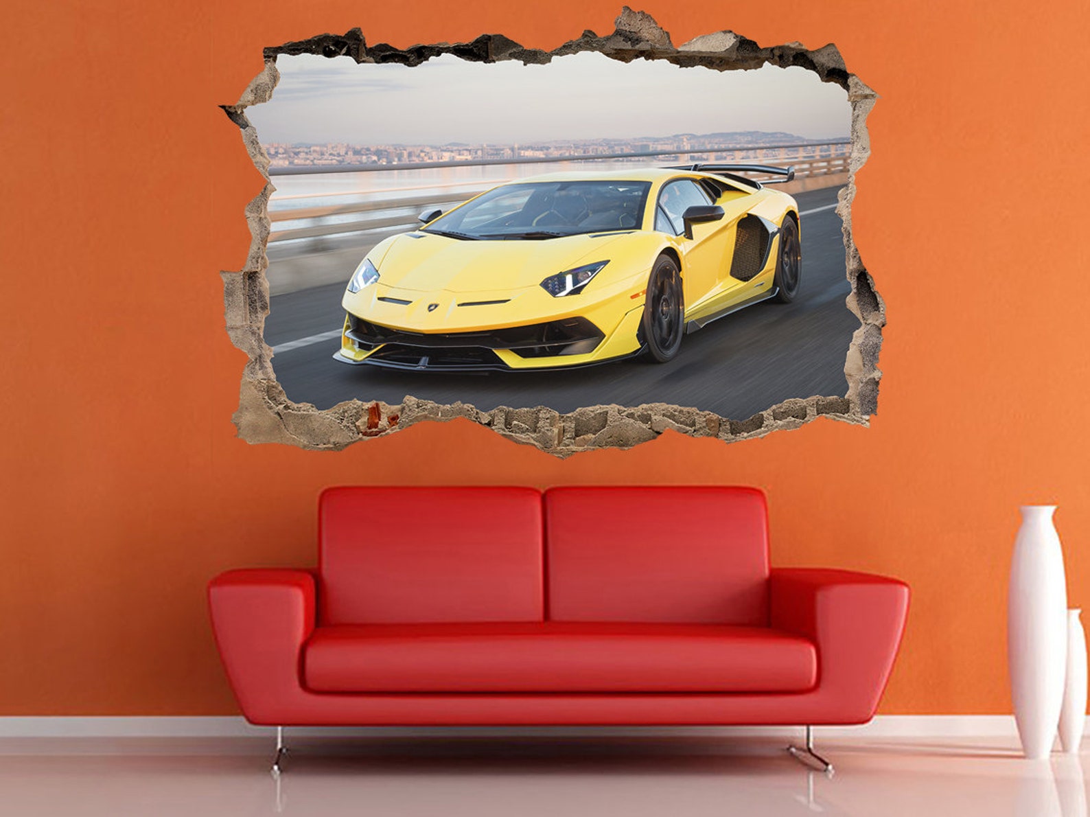 Lamborghini Wall Sticker Car Wall Decor Aventador Wall Art - Etsy