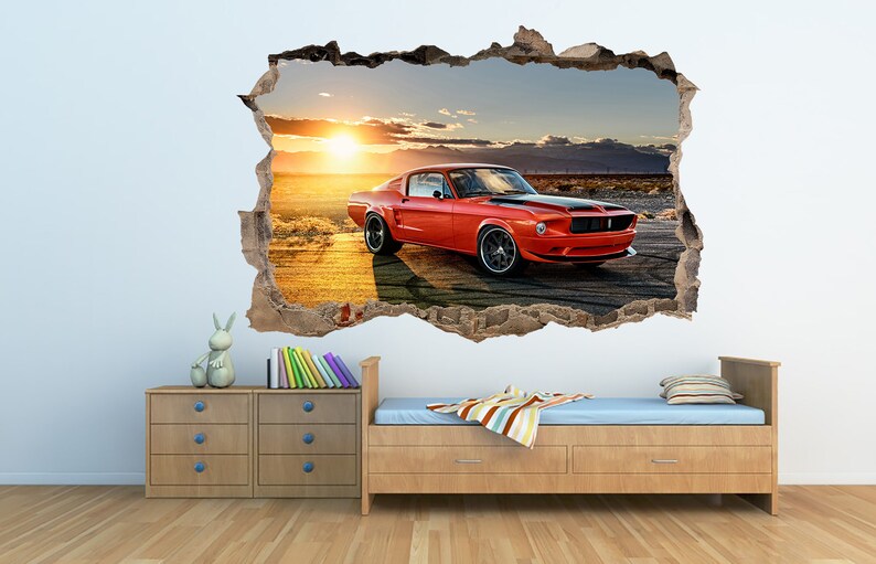 Car Wall Sticker Supercar Wall Decal Vintage Car Wall Decor Old Ford ...