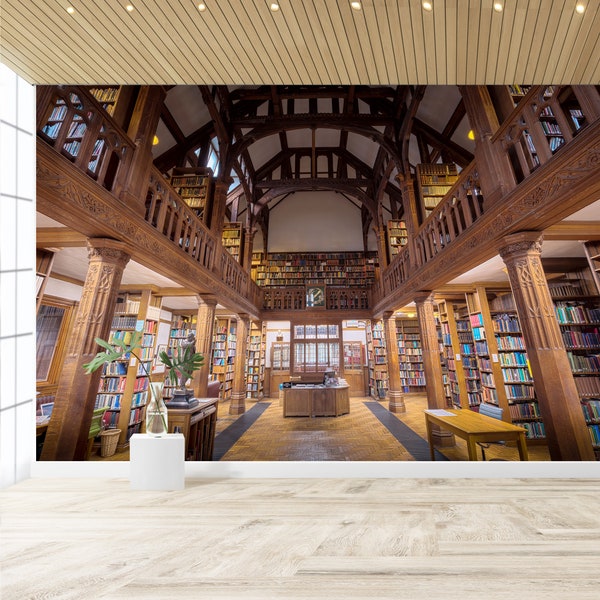 Library Wallpaper - Etsy