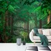 Vinyl Wallpaper Forest Wallpaper Wall Mural Large Wall Decor Peel and ...