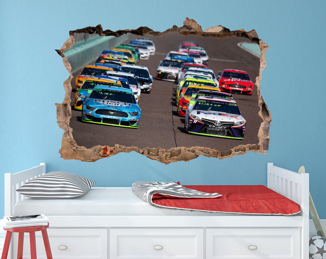 Nascar Racing Cars Wall Sticker Print Nascar Wall Decor Sports Car ...