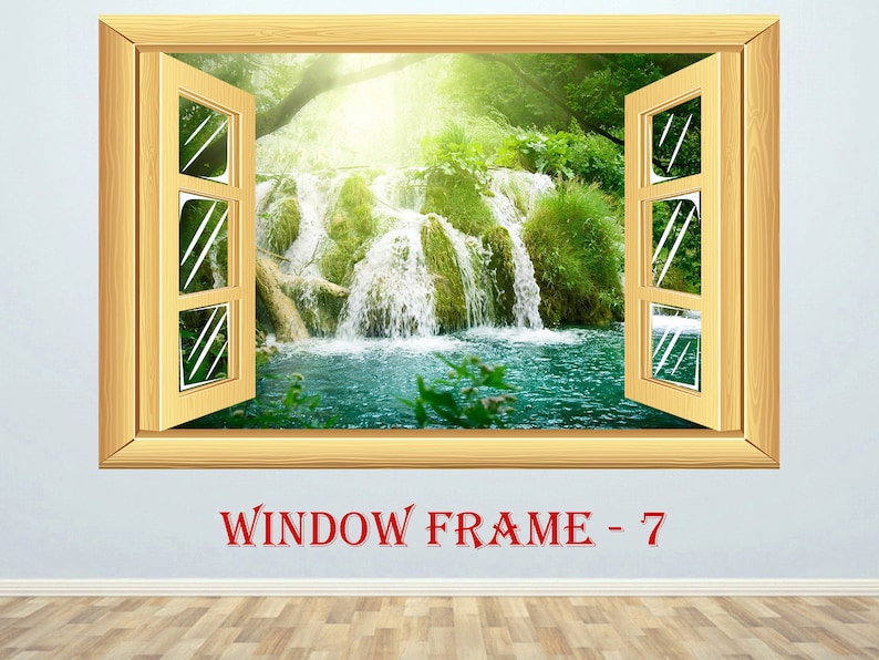3D Window View on Waterfall Lake Wall Decal Window Wall Decor - Etsy