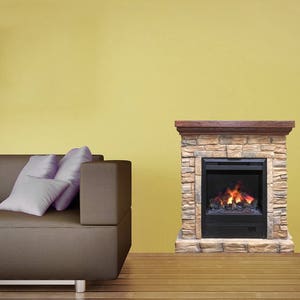 Fireplace Imitation Vinyl Wall Sticker Brick Fireplace Wall Decal ...