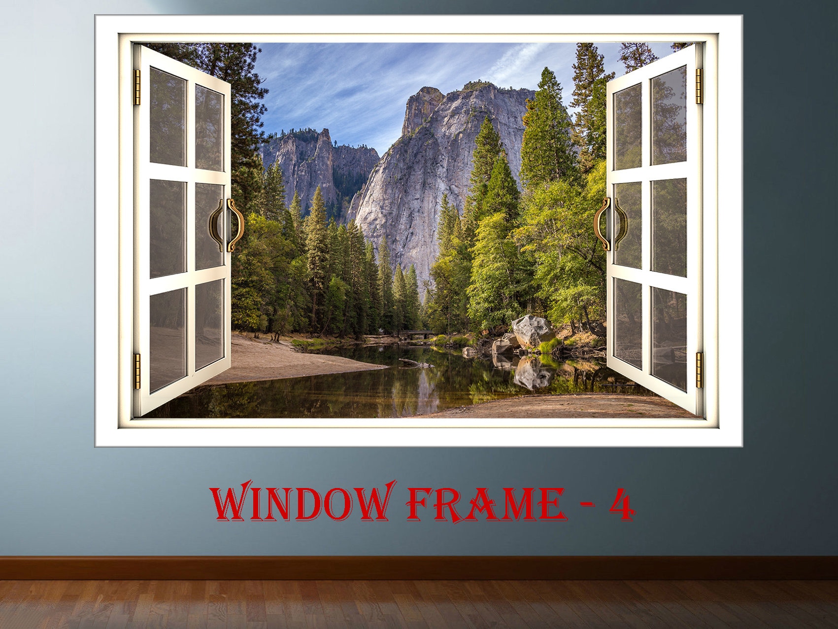 3D Window Mountains Wall Sticker Nature Window View Wall Decal - Etsy