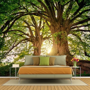 Large Trees Wall Mural Print Peel and Stick Self-adhesive Vinyl ...