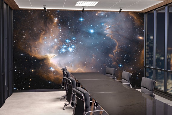 Deep Space Wall Mural Nebula Wallpaper Galaxy Wall Mural - Etsy