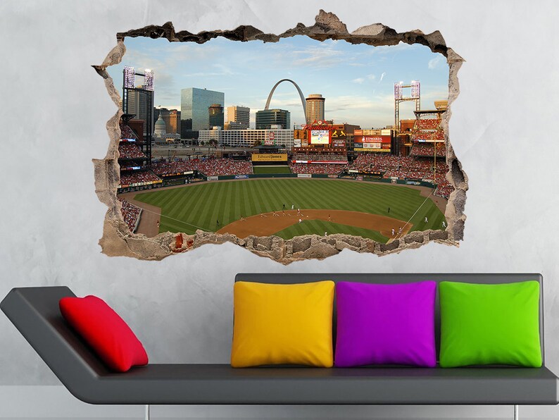 Busch Stadium Sticker Wall Crack Decal Stadium Decal Baseball - Etsy