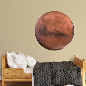 Mars Wall Sticker Red Planet Print Mars Decal Astronomy Sticker Boys ...
