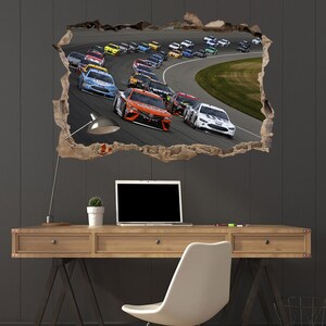 Nascar Racing Cars Wall Sticker Car Wall Decal Nascar Prints Nascar ...