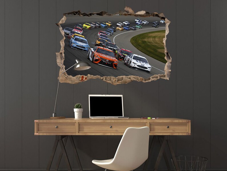 Nascar Racing Cars Wall Sticker Car Wall Decal Nascar Prints - Etsy