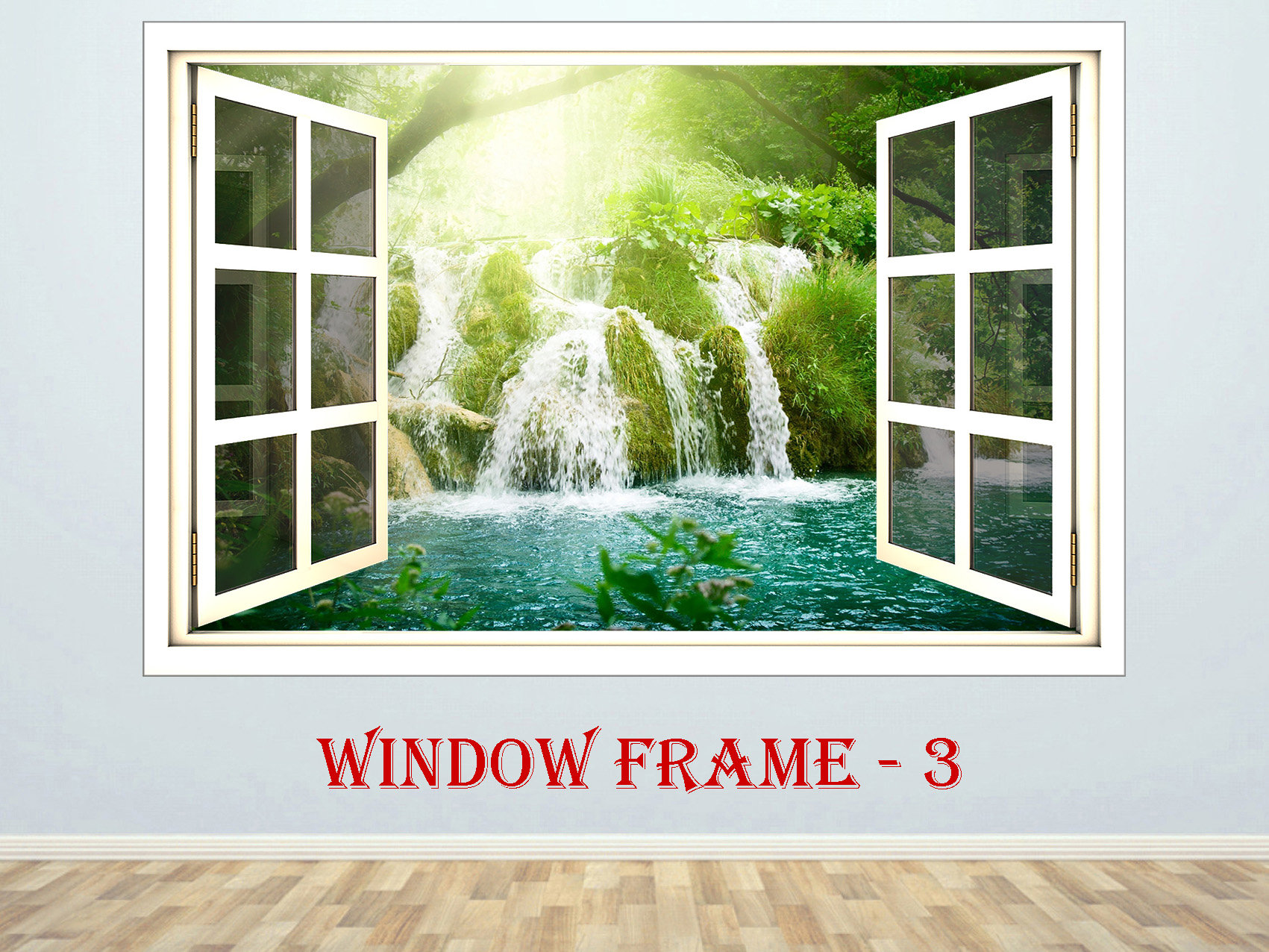 3D Window View on Waterfall Lake Wall Decal Window Wall Decor | Etsy