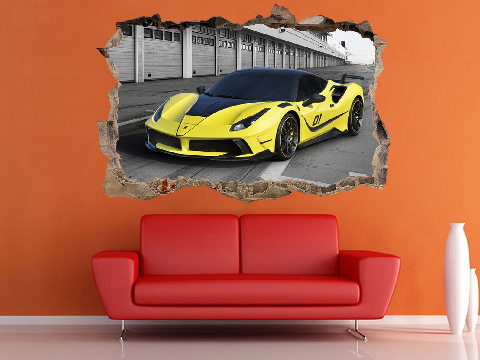 Ferrari Decal Ferrari Sticker Ferrari Decor Ferrari Wall Decal - Etsy