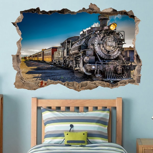 Steam Train Wall Sticker - Etsy