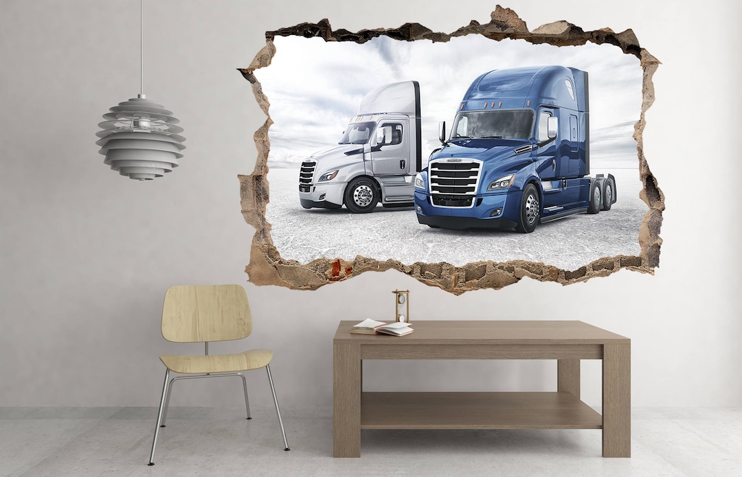 Semi Trucks Wall Sticker Truck Decal Freightliner Print Truck Wall ...