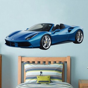 Ferrari Wall Decal Car Wall Decal Supercar Decal Playroom Wall Decor ...