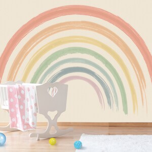 Boho Rainbow Wallpaper Baby Bedroom Wall Decor Peel and Stick - Etsy