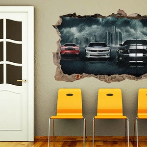 American Muscle Cars Vinyl Sticker Cars Decal Garage Decal Garage ...
