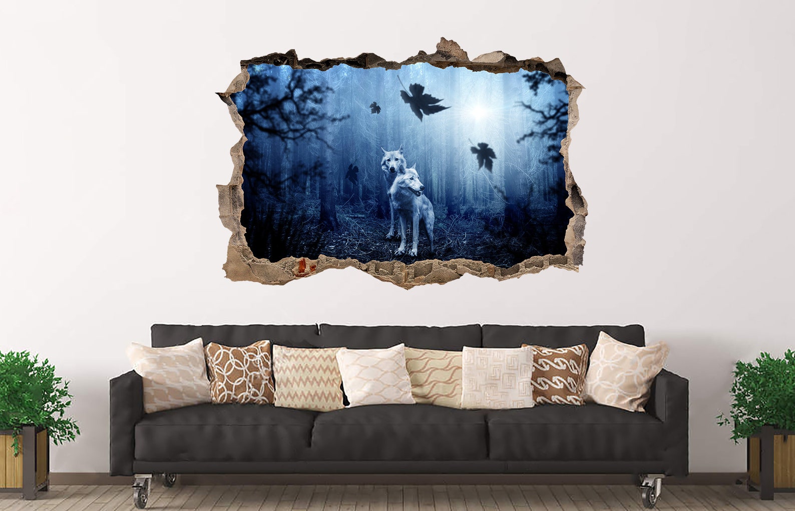 Wolf Decal Wolf Wall Art Wolf Print Wolf Sticker Wolf Wall - Etsy