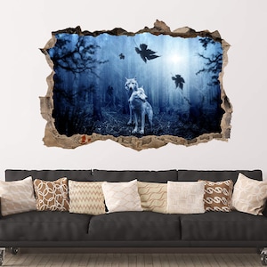 Wolf Decal Wolf Wall Art Wolf Print Wolf Sticker Wolf Wall Decor Extra ...