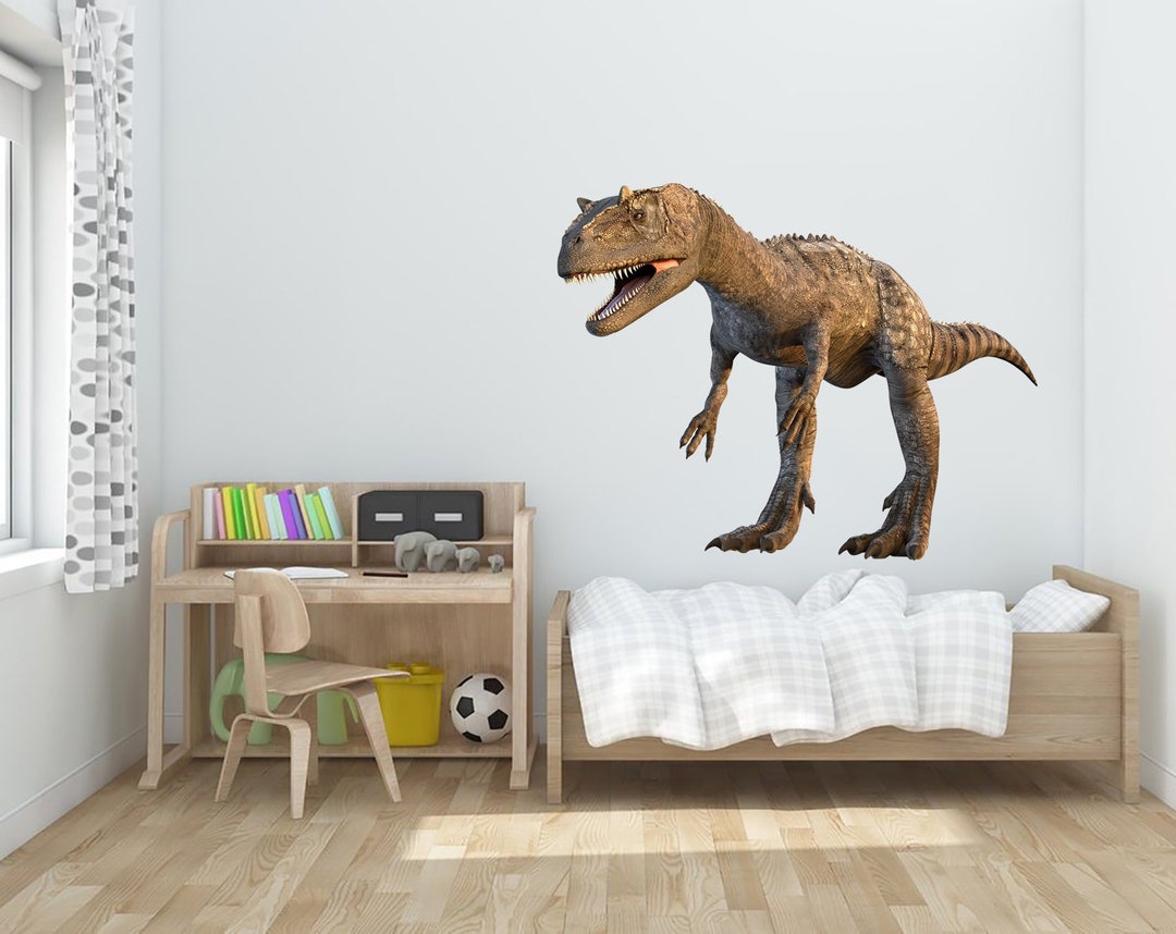 Allosaurus Sticker Dinosaur Wall Decal Playroom Wall Decor Nursery Wall ...
