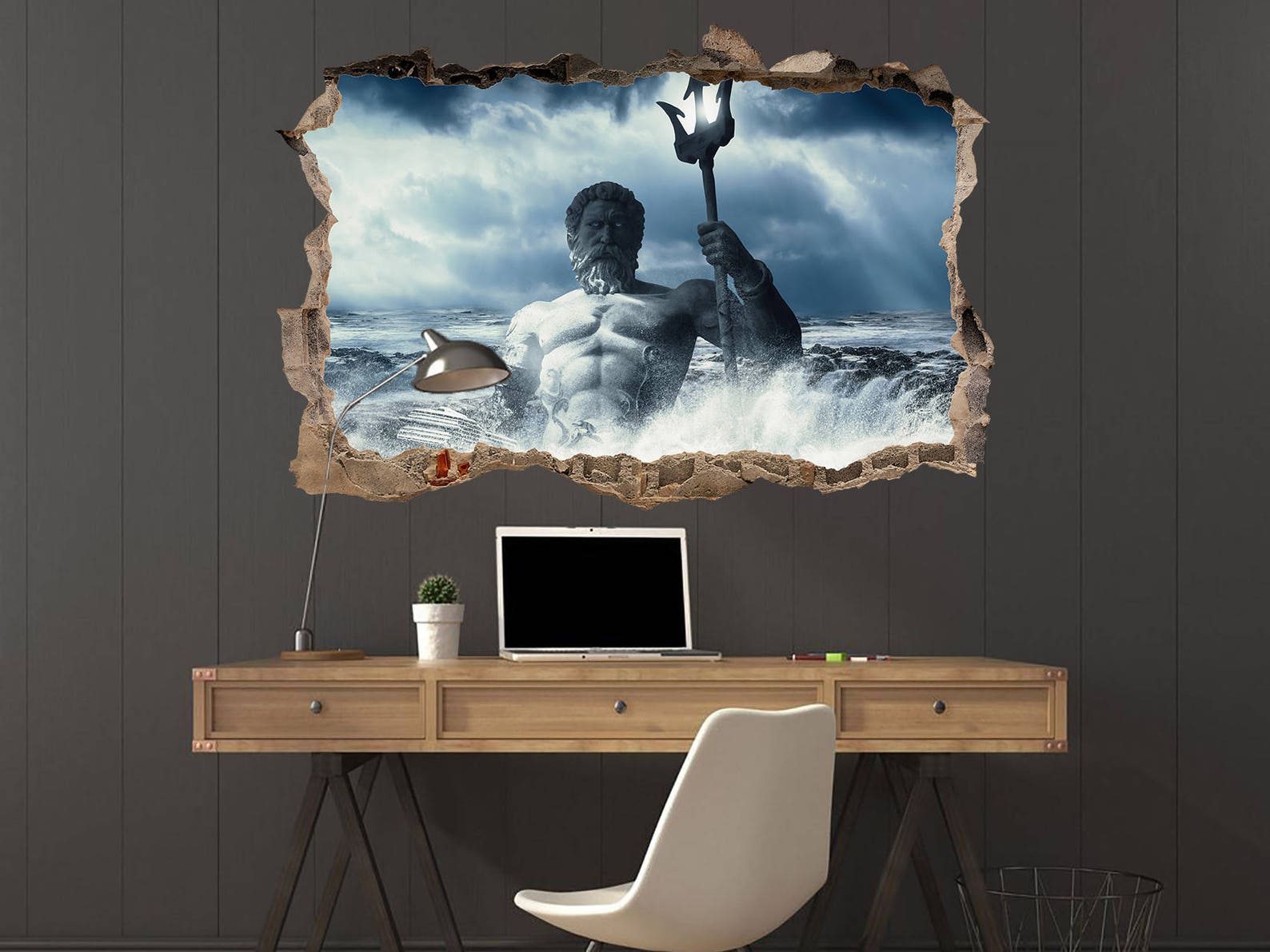 Poseidon God of the Sea Wall Sticker Poseidon Print Poseidon - Etsy