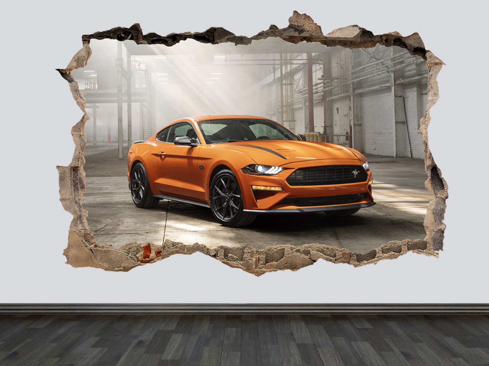 Ford Mustang Wall Sticker Muscle Car Wall Decal Cars Wall - Etsy