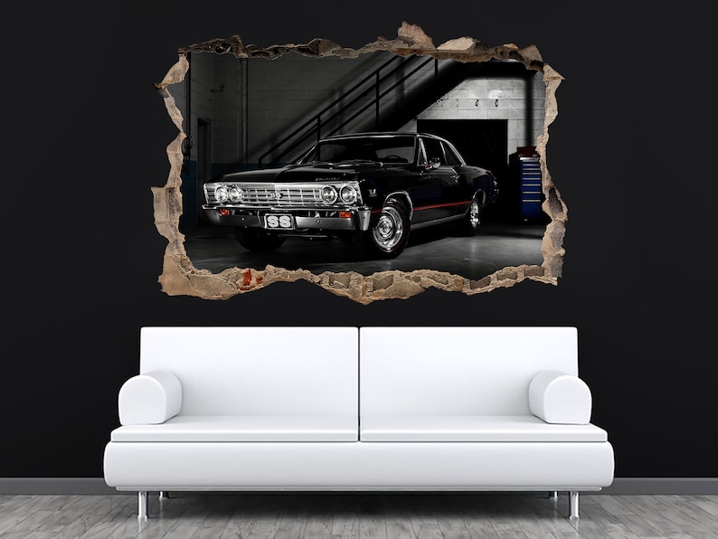Chevrolet Impala SS Wall Sticker Classic Car Garage Wall Decal - Etsy