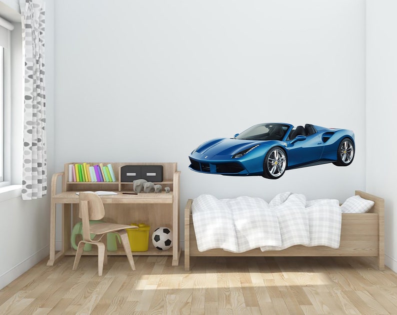 Ferrari Wall Decal Car Wall Decal Supercar Decal Playroom Wall Decor ...