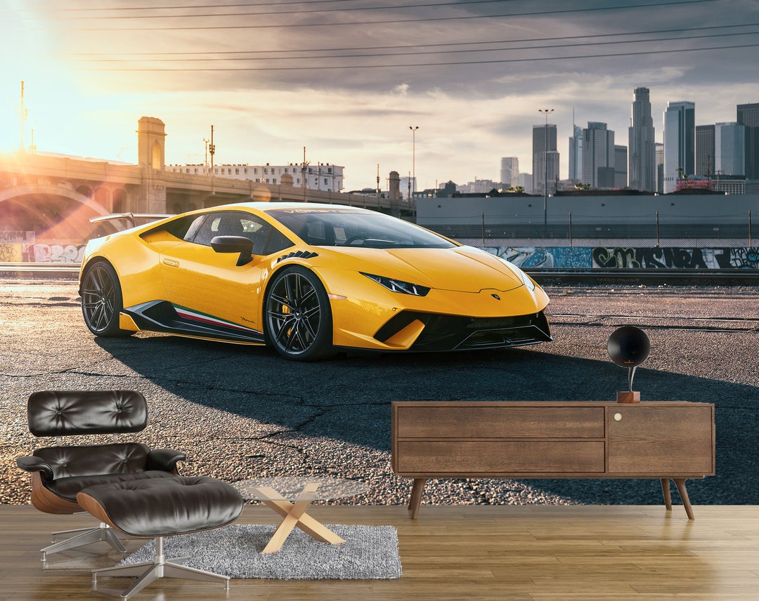 Car Wallpaper Sports Car Wallpaper Lamborghini Mural Peel and Stick ...