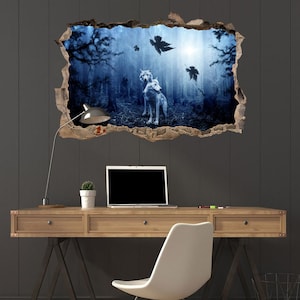 Wolf Decal Wolf Wall Art Wolf Print Wolf Sticker Wolf Wall Decor Extra ...