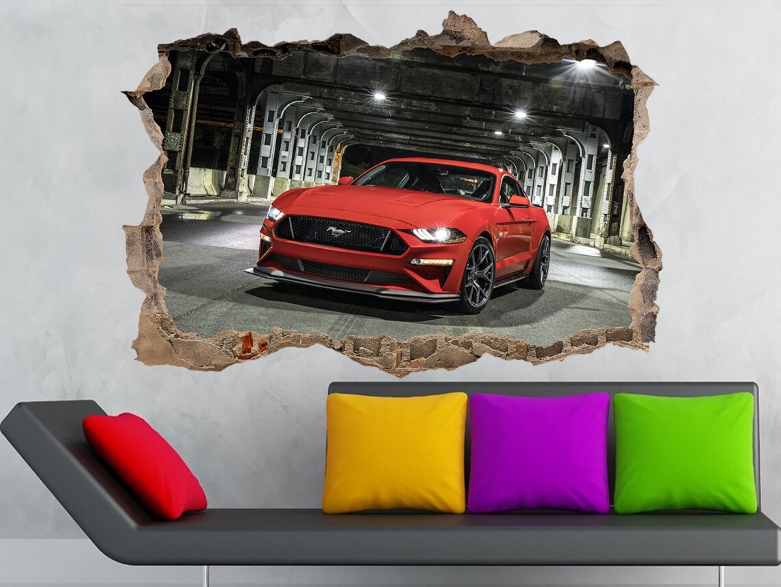 Ford Mustang Decal Ford Mustang Vinyl Sticker Ford Wall Decal | Etsy