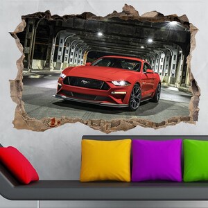 Ford Mustang Decal Ford Mustang Vinyl Sticker Ford Wall Decal Mustang ...