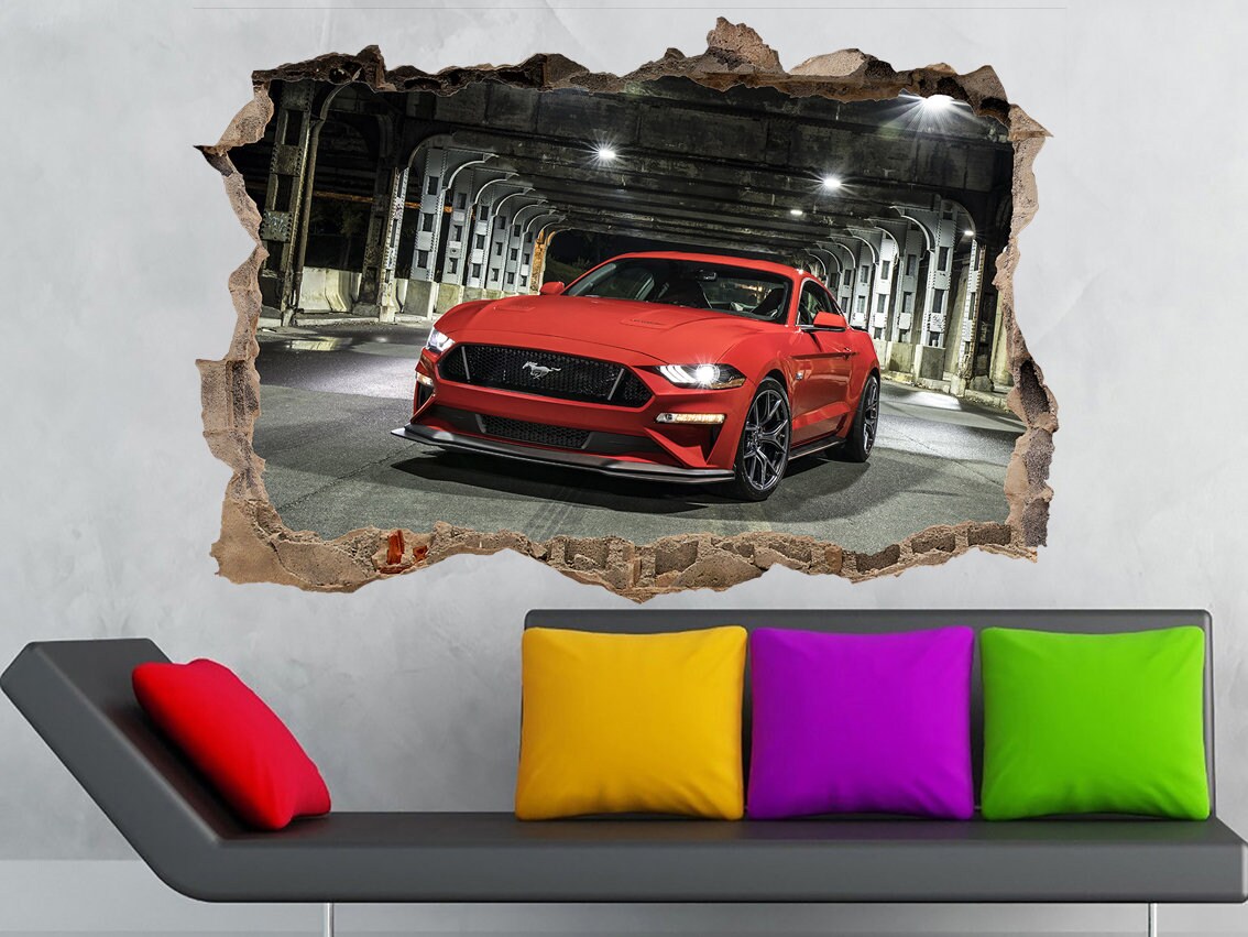 Ford Mustang Decal Ford Mustang Vinyl Sticker Ford Wall Decal Mustang ...