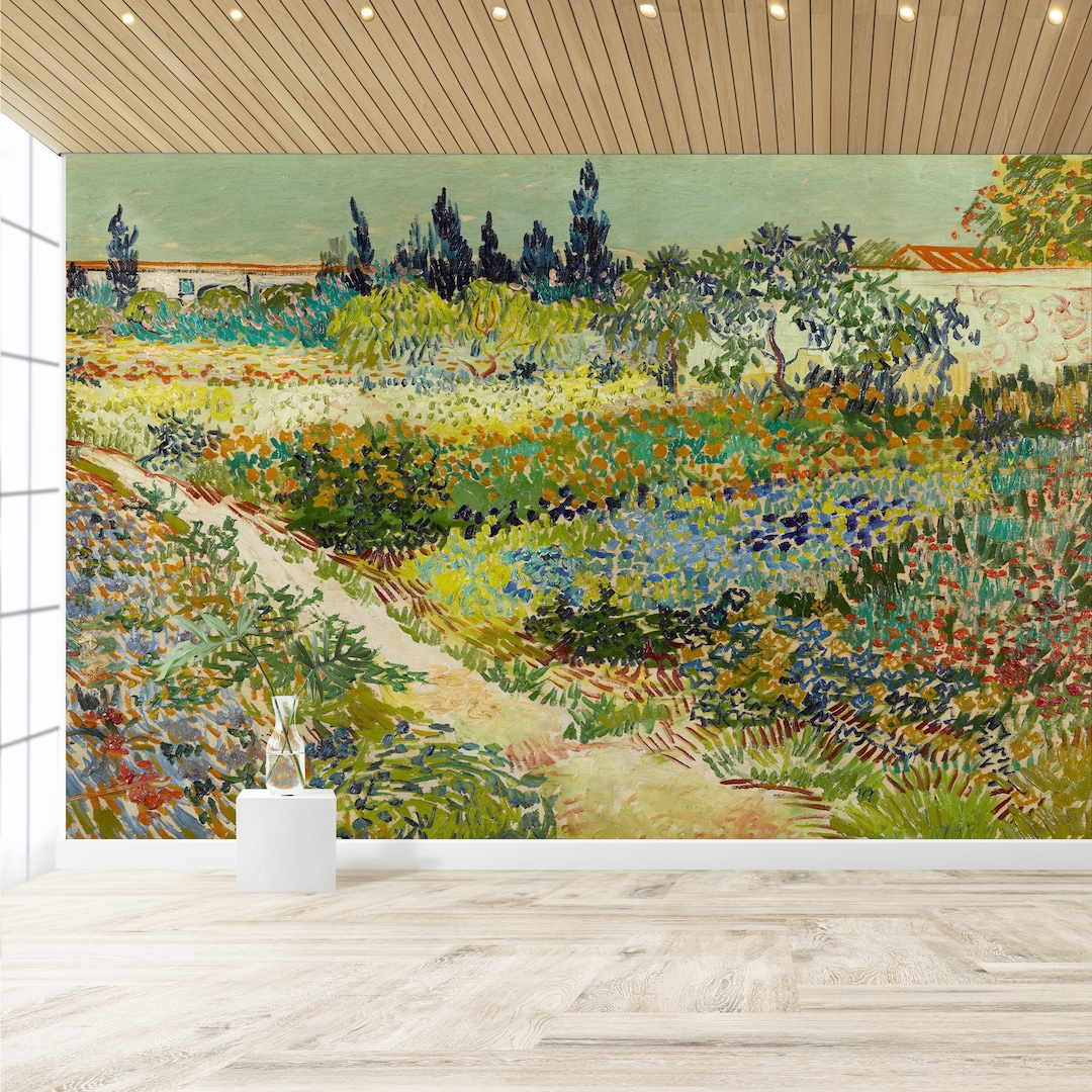 Garden at Arles Wall Mural Vincent Van Gogh Wallpaper Peel and Stick ...
