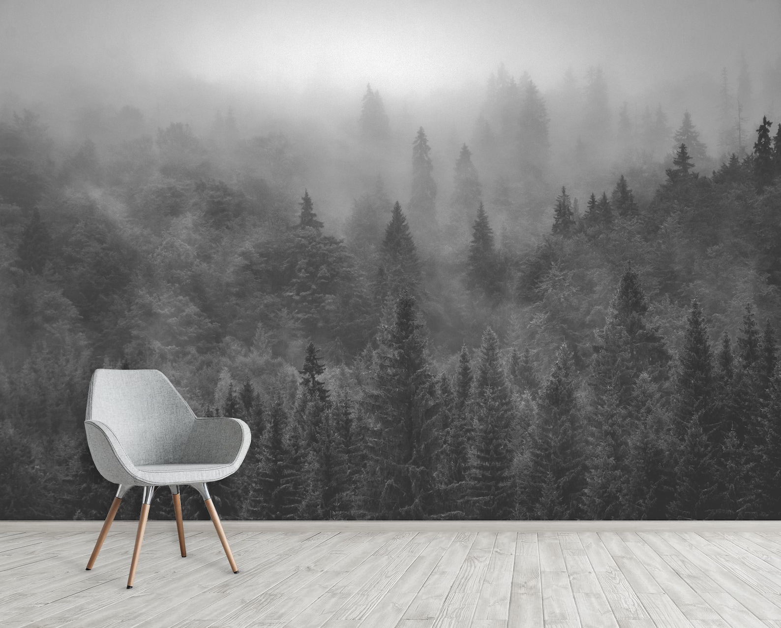 Wall Mural Vinyl Wallpaper Forest Wallpaper Large Wall Decor - Etsy