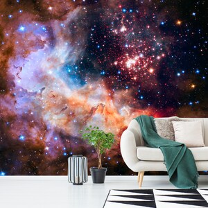 Wallpaper Space Nebula Large Wall Mural Universe Wallpaper Peel and ...