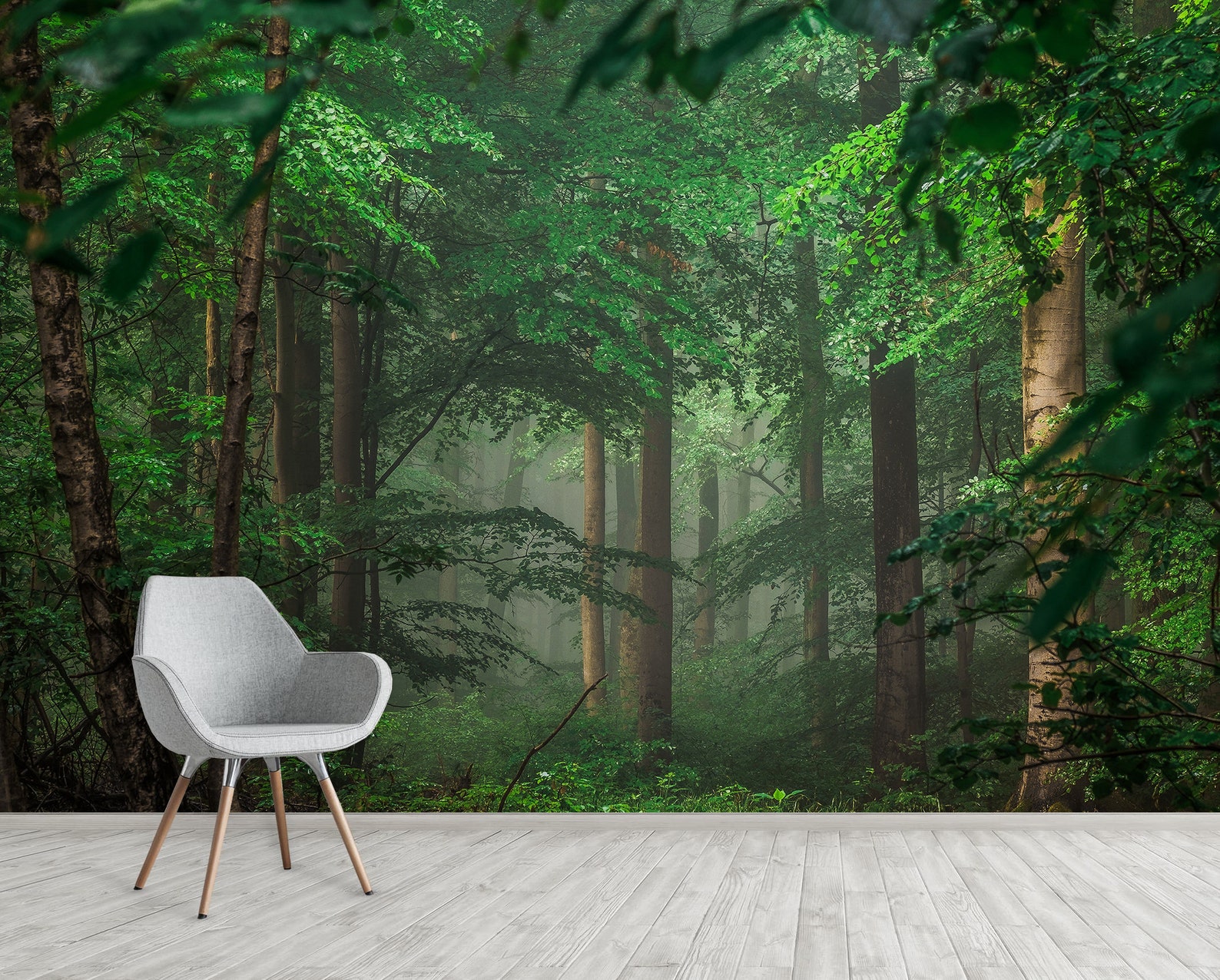 Vinyl Wallpaper Forest Wallpaper Wall Mural Large Wall Decor - Etsy