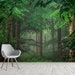 Vinyl Wallpaper Forest Wallpaper Wall Mural Large Wall Decor Peel and ...