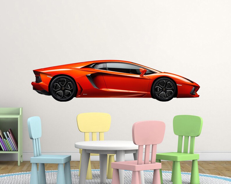 Lamborghini Car Wall Decal Supercar Sticker Playroom Wall - Etsy
